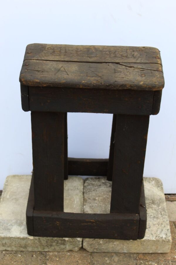 Scratch built wooden Engineers stool - Vale Vintage | Architectural ...